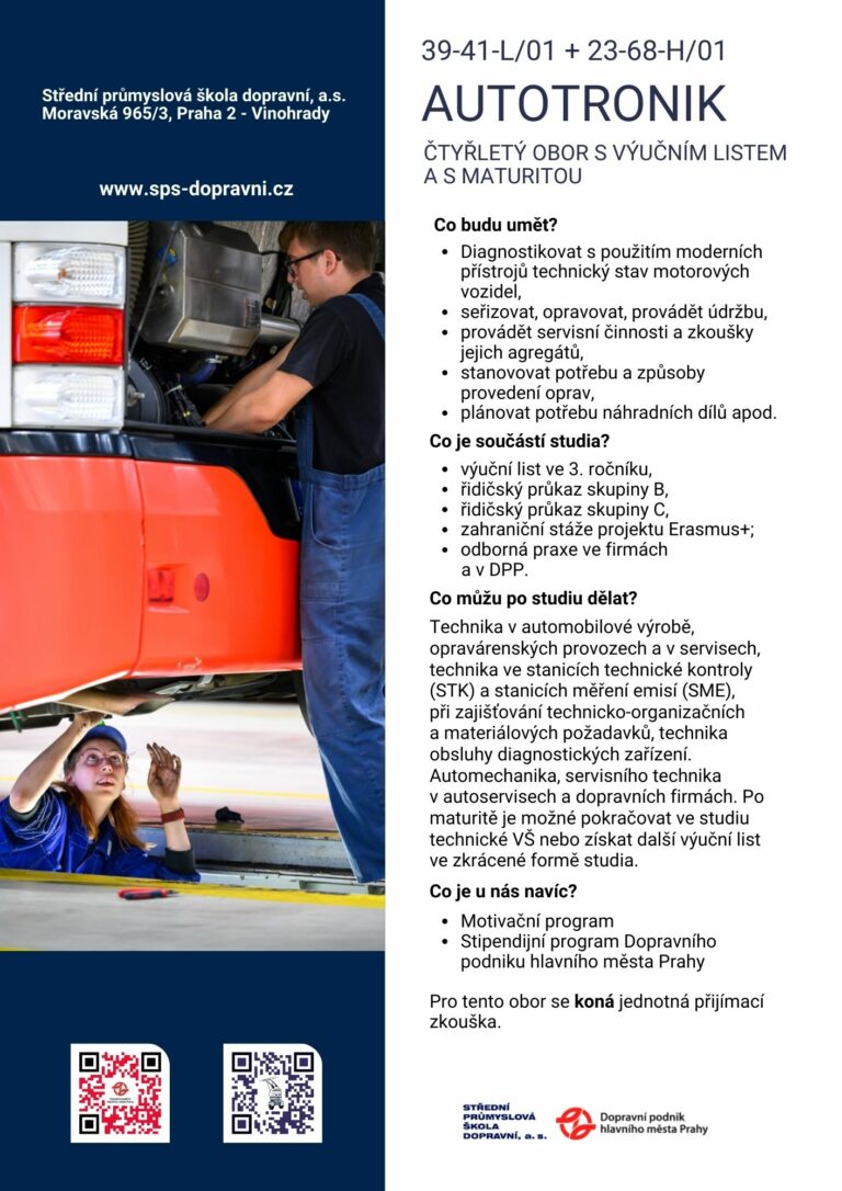 39-41-L/01 AUTOTRONIK – Střední průmyslová škola dopravní, a.s.