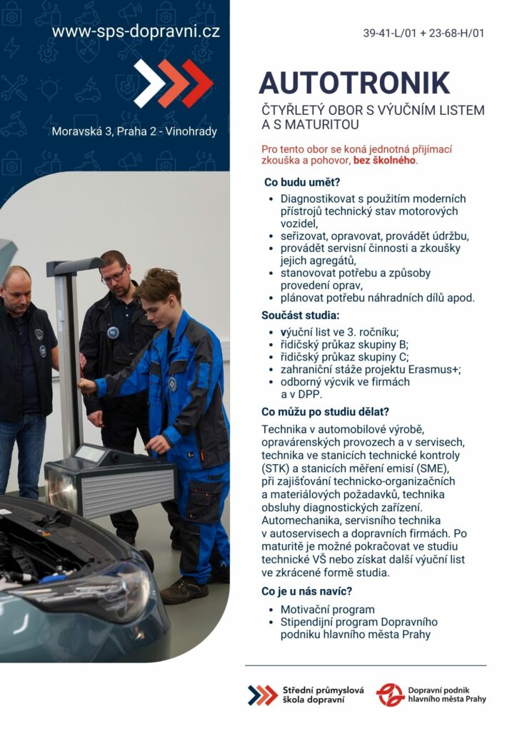 39-41-L/01 AUTOTRONIK – Střední průmyslová škola dopravní, a.s.